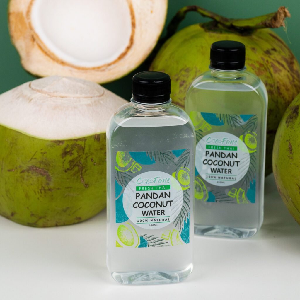 Fresh Pandan Coconut Water in Bottle | CocoFans
